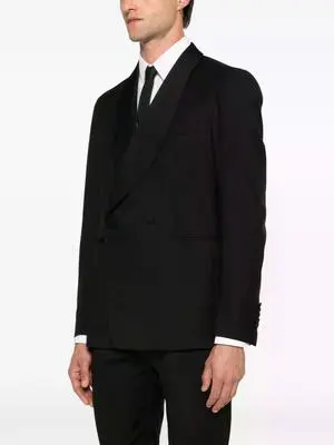Tagliatore Super 110's Double-breasted Shawl-lapel Wool Blazer
