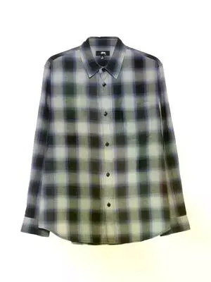 StÜssy Beach Check-print Button-down Shirt - Grey
