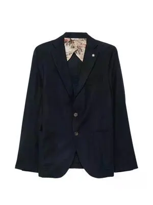 MANUEL RITZ Notched-lapel Single-breasted Cotton Blazer