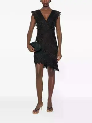SIMONA CORSELLINI Guipure-lace Ruffled Mini Dress