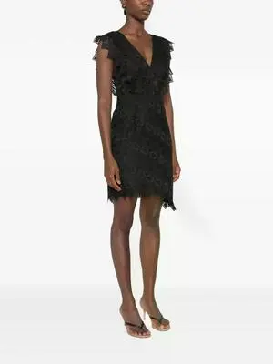 SIMONA CORSELLINI Guipure-lace Ruffled Mini Dress