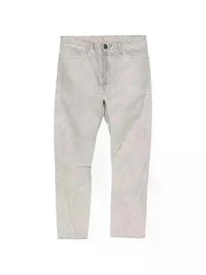 ISAAC SELLAM EXPERIENCE Four-pocket Textured-finish Trousers - Grey