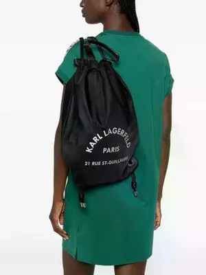 Karl Lagerfeld Logo-motif Drawstring Backpack