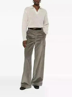Brunello Cucinelli Perforated Knit V-neck Sweater