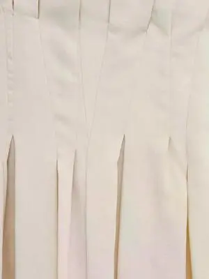 Khaite Pleated Strapless Midi Dress