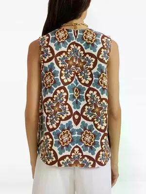 La DoubleJ Palazzo Chocolate In Rustic Cotton La Scala Top