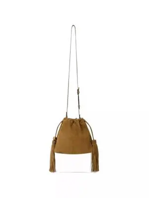 Etro Mini Suede Kalispera Bag With Patch And Tassels