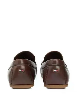 Tommy Hilfiger Leather Loafers With Hardware Detail