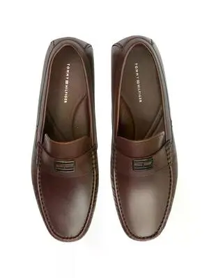 Tommy Hilfiger Leather Loafers With Hardware Detail