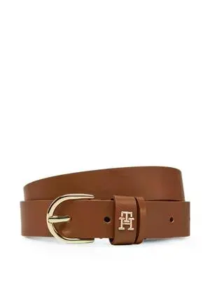 Tommy Hilfiger Essential Th Logo-plaque Leather Belt