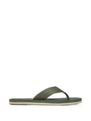Tommy Hilfiger Logo-patch Flip Flops - Green