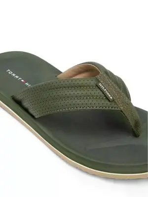 Tommy Hilfiger Perforated Logo Patch Flip Flops