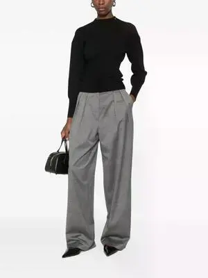 ANINE BING Ribbed Knit Mock Neck Sweater