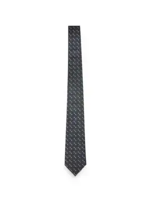 Gucci Horsebit Jacquard Tie - Grey