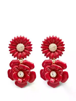 Carolina Herrera Flower-drop Earrings - Gold