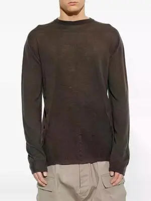 Rick Owens Ribbed-knit Trim Sweater
