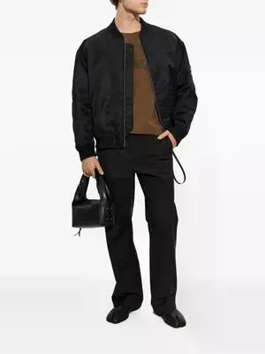 COURREGES Logo-patch Bomber Jacket - Black