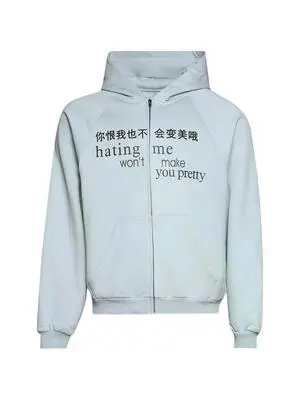 PRAYING Zip-up Raglan-sleeve Hoodie