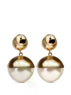 Carolina Herrera Tone Pearl Drop Earrings