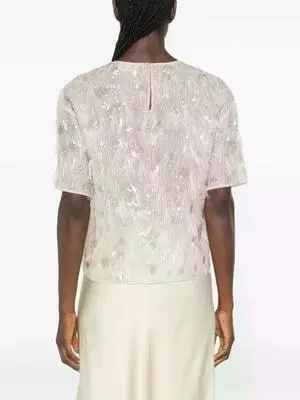 Brunello Cucinelli Sequin-embellished Fil-coupé T-shirt