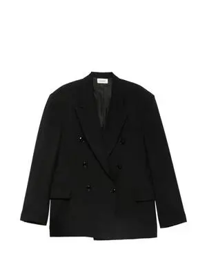 A.M.G. Double-breasted Peak-lapels Jacket - Black