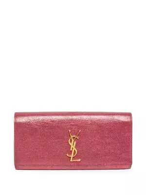 Saint Laurent 2013 Cassandre Metallic Clutch Bag - Pink