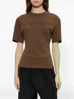 COURREGES Logo-print Short-sleeve T-shirt