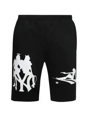 LA MASKARADE Graphic Print Shorts - Black