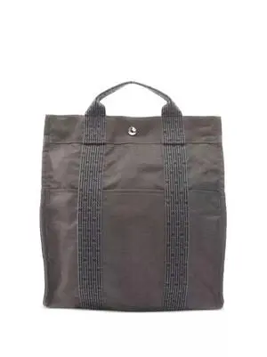Hermès Canvas Geometric Print Backpack - Brown