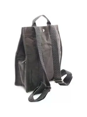 Hermès Canvas Geometric Print Backpack - Brown