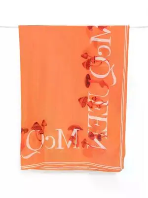 Alexander McQueen Mushroom-print Logo Scarf