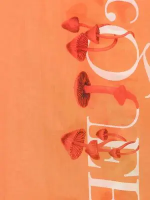 Alexander McQueen Mushroom-print Logo Scarf