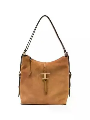 TOD'S Timeless Suede Tote Bag - Neutrals
