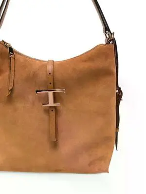 TOD'S Timeless Suede Tote Bag - Neutrals