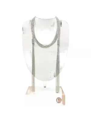 Peserico Multi-strand Tassel Necklace - Silver