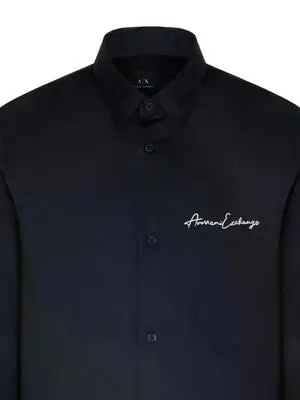 Armani Exchange Logo-embroidered Long-sleeve Shirt
