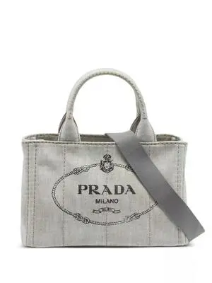 Prada Small Canapa Logo-print Tote Bag