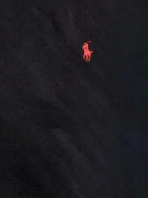 Polo Ralph Lauren Wool Crew Neck Sweater With Embroidered Logo - Black