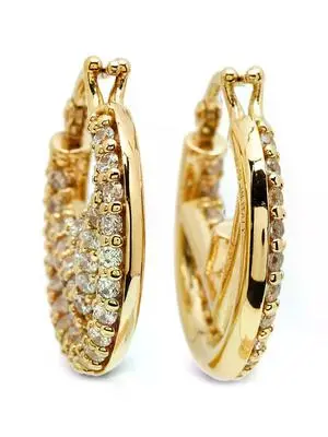 Fendi Crystal-embellished Hoop Earrings