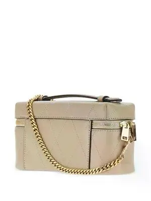Tory Burch Charlie Quilted Leather Beauty Case - Neutrals