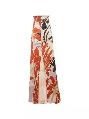 424 Floral-print Strapless Maxi Dress - Neutrals