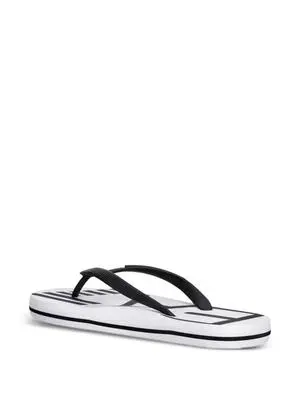 EA7 Logo Detail Flip-flops - White