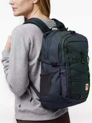 Fjallraven Bungee-cord Logo-patch Backpack - Blue