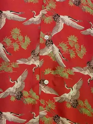 Amiri Crane-print Silk Shirt