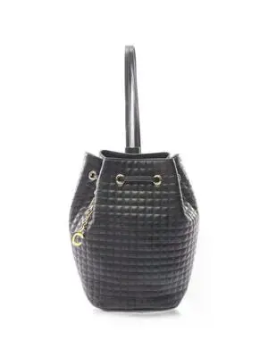 Celine 2010s Small C-charm Quilted Backpack - Black