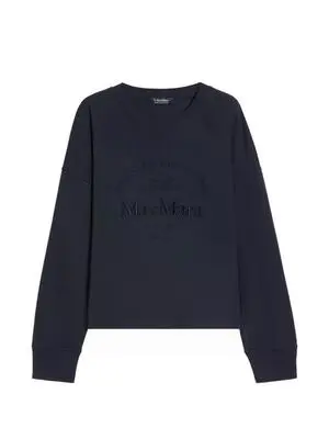 Max Mara Logo-embroidered Sweatshirt - Blue