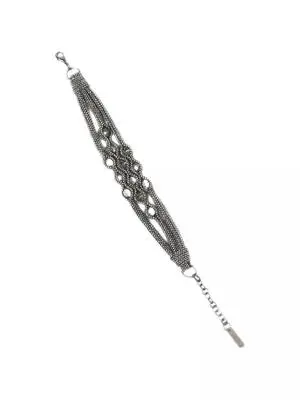 Peserico Multi-strand Crystal Embellished Bracelet - Grey