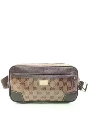 Gucci Gg Crystal Canvas Belt Bag - Brown