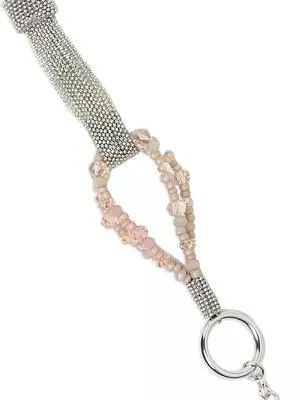 Peserico Tone Multi-strand Beaded Mesh Chain Bracelet