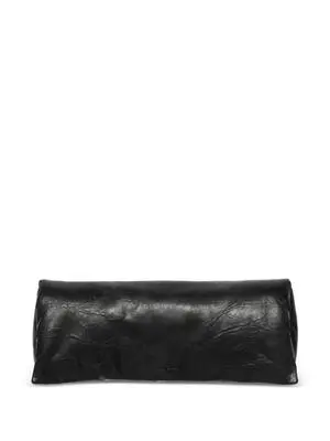Rick Owens Logo-debossed Padded Leather Clutch - Black